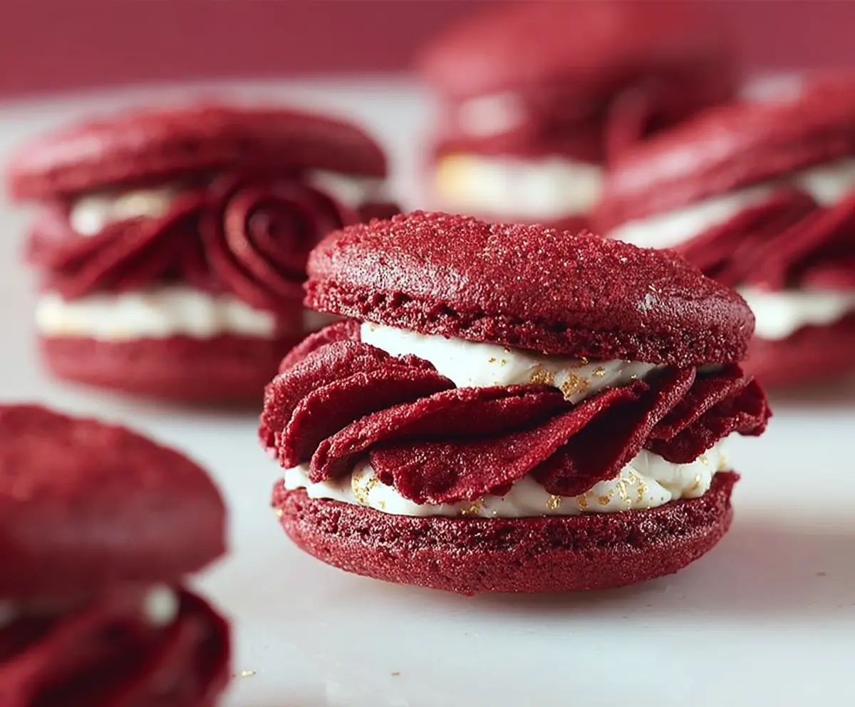 Red Velvet Rose Sandwich Cookies Recipe